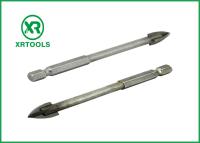 China Hex Shank Metric Masonry Drill Bits Cross Carbide Tip For Glass / Ceramic Tile for sale