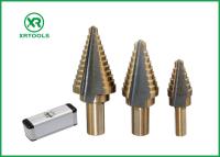 China Straight Flute HSS Step Drill Bit , 2 Inch Step Drill Bit For Multiple Hole for sale