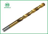 China HSS4341 Twist Drill Bit , Roll Forged Half Ground Tin Coated hss Drill Bits for sale