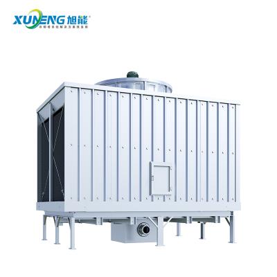 China Industrial Open Square Cross Flow Cooling Tower 500T Heat Transfer and Long-Lasting Fiberglass Material for sale