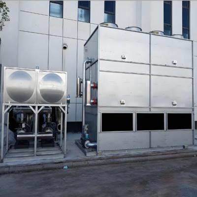 China 150T Industrial Refrigeration Cooling Tower with Closed-loop Water-saving Technology and Aluminum Zinc Plated Sheet for sale