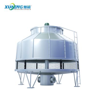 China Easy to Operate Industrial 50T Open Circular Counter-flow Cooling Tower for Fluids Cooling and Ventilation Fan for sale