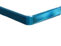 China unbreakable tempered ultra clear glass blue edge suitable for building curtain wall facade front door  aquarium tank  fish tank for sale