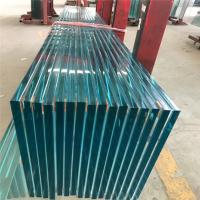 China Float Glass Supplier 5mm Ultra Clear Float Toughen Laminated Insulated Glass Sheet With Blue Edge for sale