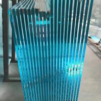 China Float Glass Supplier 5mm Ultra Clear Float Toughen Laminated Insulated Glass Sheet With Blue Edge for sale