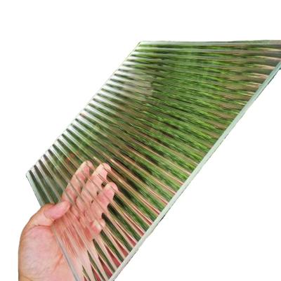 China 3mm-19mm Cheaply Price Building Decorative Clear Tempered Glass Pattern Narrow Reeded Glass for sale