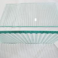 China Decorative Tinted Tempered Clear Float Glass Narrow Reeded 2mm For Building for sale