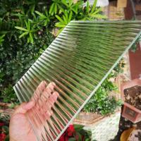 China Decorative Tinted Tempered Clear Float Glass Narrow Reeded 2mm For Building for sale