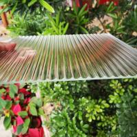 China Decorative Tinted Tempered Clear Float Glass Narrow Reeded 2mm For Building for sale