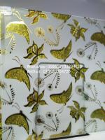 China 2mm style glass decoration wall decor glass    High Safety Golden Decorative Glass Ice Titanium Glass For Decoration for sale