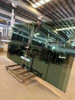 China Heat Reflective Grey Blue Green Bronze Window Factory Colored Tinted Building Float Glass for sale