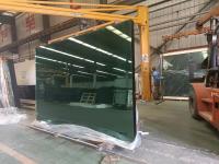 China Green Decorative Float Glass with 91.5 Transmittance and 5.5-5.8 U-value for Bathroom Wall and Furniture Design for sale