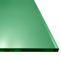 China Green Decorative Float Glass with 91.5 Transmittance and 5.5-5.8 U-value for Bathroom Wall and Furniture Design for sale