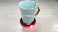 China Melody Flashing Cup Led Coaster Custom Sound Module 95mm Diameter for sale