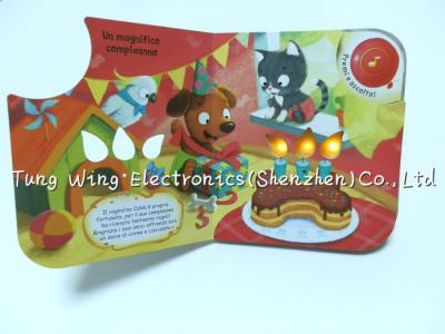 China Twinkling Lights Flashing Small Sound Module with Funny Birthday Songs for musical book for sale