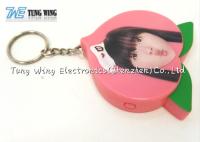 China Pink Peach Shaped Music Keychain Custom Talking Keychain With Sound for sale