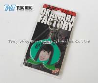 China OEM Green Peach Shaped Musical Keyring , Custom Talking Keychain for sale