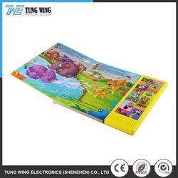 China Customized Size ABS Material CE Certified Push Button Music Talking Book for Children Education for sale