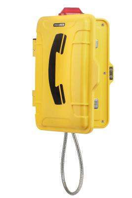 China Industrial Weatherproof Telephone with Strong Noise Canceling and Wall-Mounted/Pole-Mounting Options Featuring Telescopic Stainless Steel Cable Tube for sale