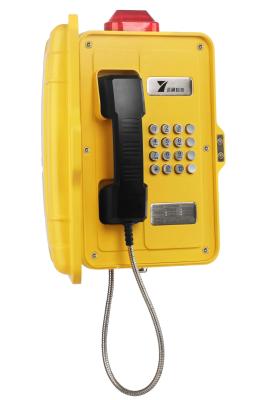 China IP68 Industrial Weatherproof Telephone with Strong Noise Canceling and Telescopic Stainless Steel Cable Tube for Wall-Mounted or Pole-Mounting for sale