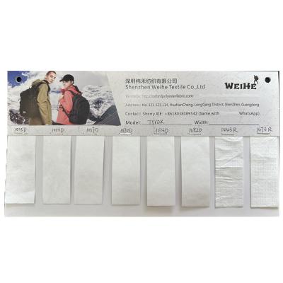 China Tyvek Material Sample Book (1025D / 1056D / 1057D / 1070D / 1073D / 1082D / 1443R / 1473R) for sale