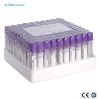 China CE ISO Disposable Serum Blood Collection Tube Purple 2ml 3ml 4ml 5ml EDTA K2 K3 Tube for sale