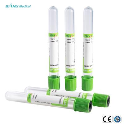China Plastic Green Gel Lithium Heparin Vacuumed Tubes Disposable for sale