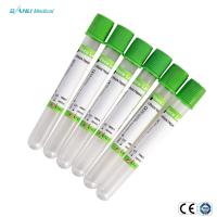 China Disposable Blood Collection Green Top Heparin Tube Coated Spray Dried Lithium Heparin for sale