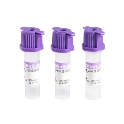 China K2 EDTA Capillary Blood Collection Tubes Lavender Rubber Cap for sale