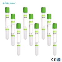 China Disposable Blood Collection Green Top Heparin Tube Coated Spray Dried Lithium Heparin for sale