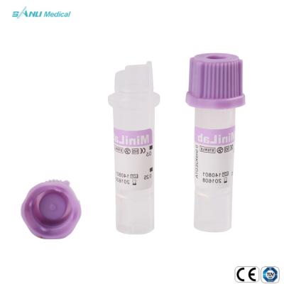 China Micro K2 EDTA Capillary Blood Collection Tubes Lavender Rubber Cap for sale