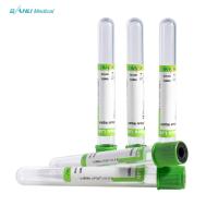 China Disposable Glass Lithium Heparin Green Tube For Blood Collection for sale