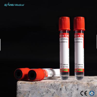 China Red Top Vacuum Collection Tubes PET Clot Activator Tube for sale
