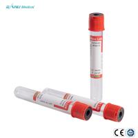 China Red Top 3ml Glass Blood Collection Tubes Vacuum Clot Activator Tube for sale