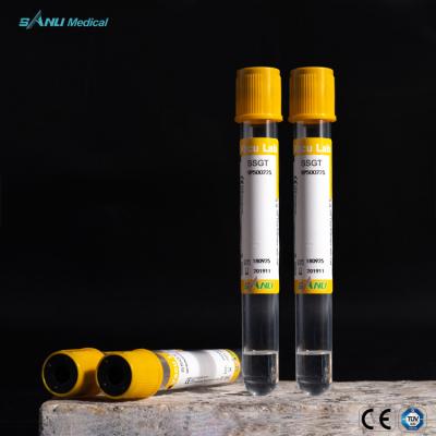 China Disposable PET Clot Activator Blood Collection With Gel 13x100mm for sale