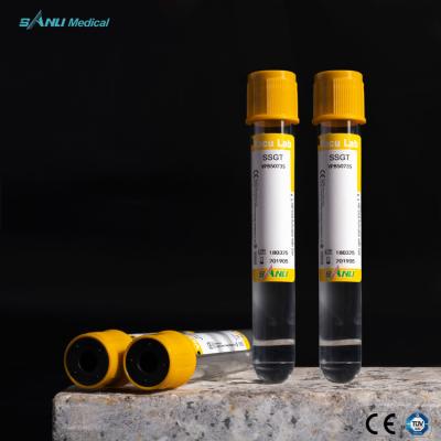 China Disposable PET Vacuum Blood Collection Tubes Clot Activator With Gel 16x100mm for sale