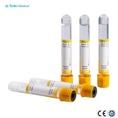 China SSGT Glass Blood Collection Tubes 8ml With Clot Activator And Gel for sale