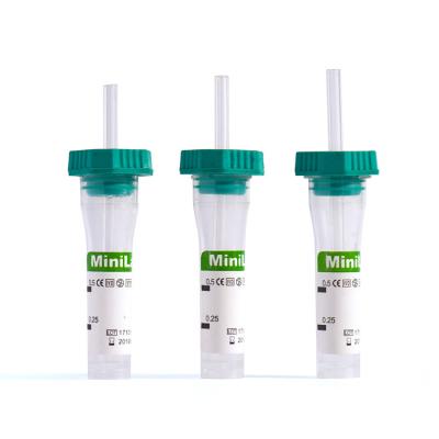 China Disposable Medical Micro Blood Collection Tube 0.5ml ISO13485 8x45mm for sale