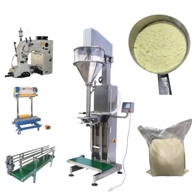 China 50kg Milk Powder Semi Automatic Flour Packing Machine Bottom Up Filling Bagging Equipment for sale