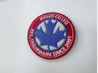 China Custom Woven Clothing Labels Heat Transfer Iron On Patches Washable 100% Cotton Satin for sale