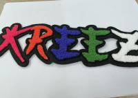 China Custom Towel Embroidered Sew On Labels Washable Patches for Garment 5x3 cm for sale