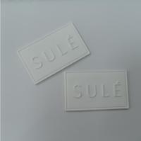 China BV Approved Silicone 3D Embossed Custom Sew On Logo Patches PVC Badge 2.5mm Thick for sale
