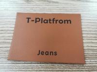 China Embossed Logo Suede Microfiber PU Leather Label Washable Eco Friendly for sale