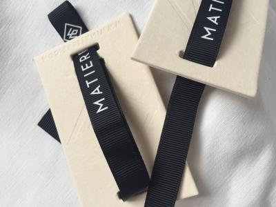 China 12mm Ribbon Clothing Hang Tags with 3D Debossed Logo - Custom OEM Garment Labels 200pc Pack for sale