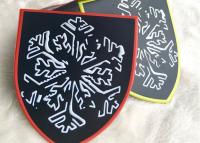 China Custom Embroidery Heat Transfer Patches for Shirts Bags PU Leather Iron On Labels 200pcs MOQ for sale