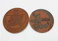 China Custom PU Leather Clothing Patches - 200 Piece MOQ, 50,000 Daily Production Capacity for Garment Branding for sale