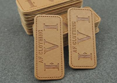 China Custom Leather Patches for Jeans Logo Printable Durable 3D Embossed 50mm for sale