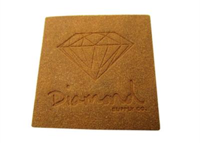 China Cool Embossed Leather Patches Custom Leather Name Tags For Flight Jackets Various Shape for sale