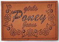 China Custom PU Leather Patches for Clothing Bags Shoes Embossed Logo 3D Effect for sale