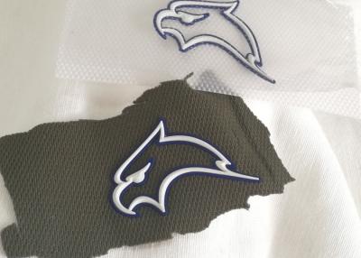China Eco-Friendly 3D Raised Silicone Heat Transfer Clothing Labels Matt Color Custom Logo for Sportswear for sale